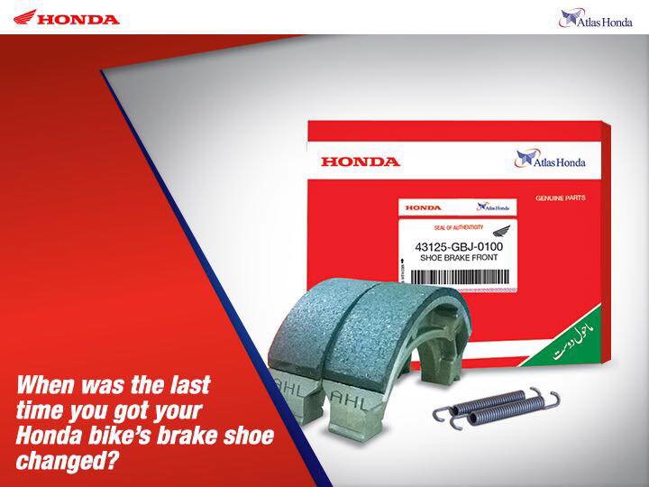 Atlas Honda Brake Shoe Front CD70/Rear CD70/Rear CG125/Rear Pridor l ...