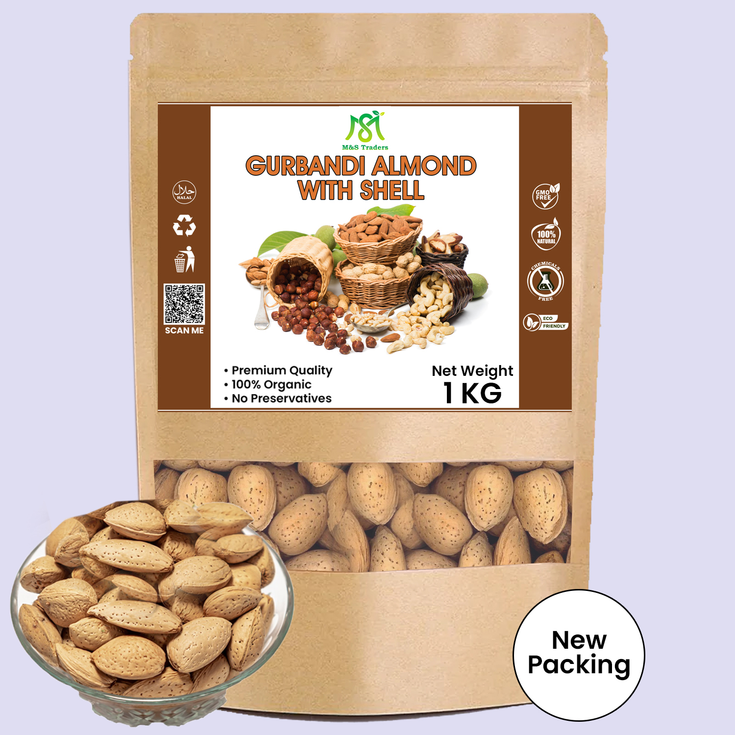 Desi Almonds With Shell Nut Katha Badam 1 Kg | Daraz.pk
