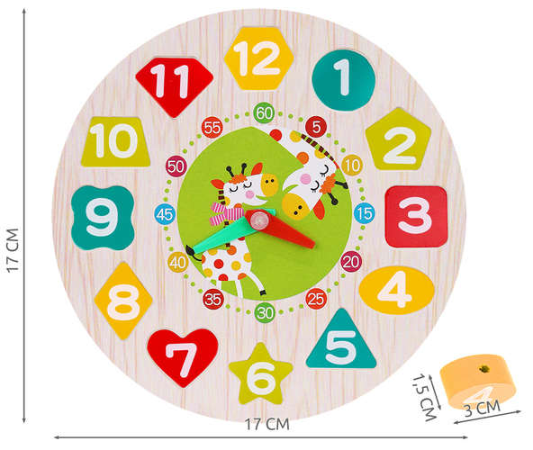 2 in 1 Digital Wooden Clock Mathematics Learning Kit for Kids | Daraz.pk