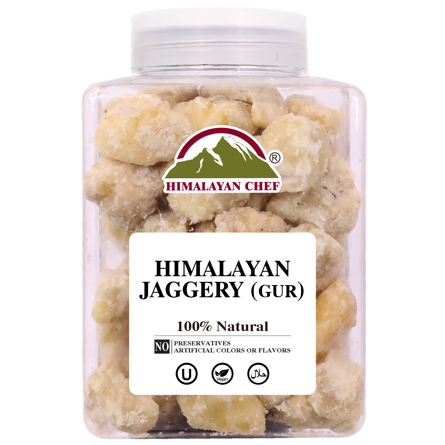 Himalayan Jaggery (Gur) - 1.7KG | Large Plastic Jar | Daraz.pk