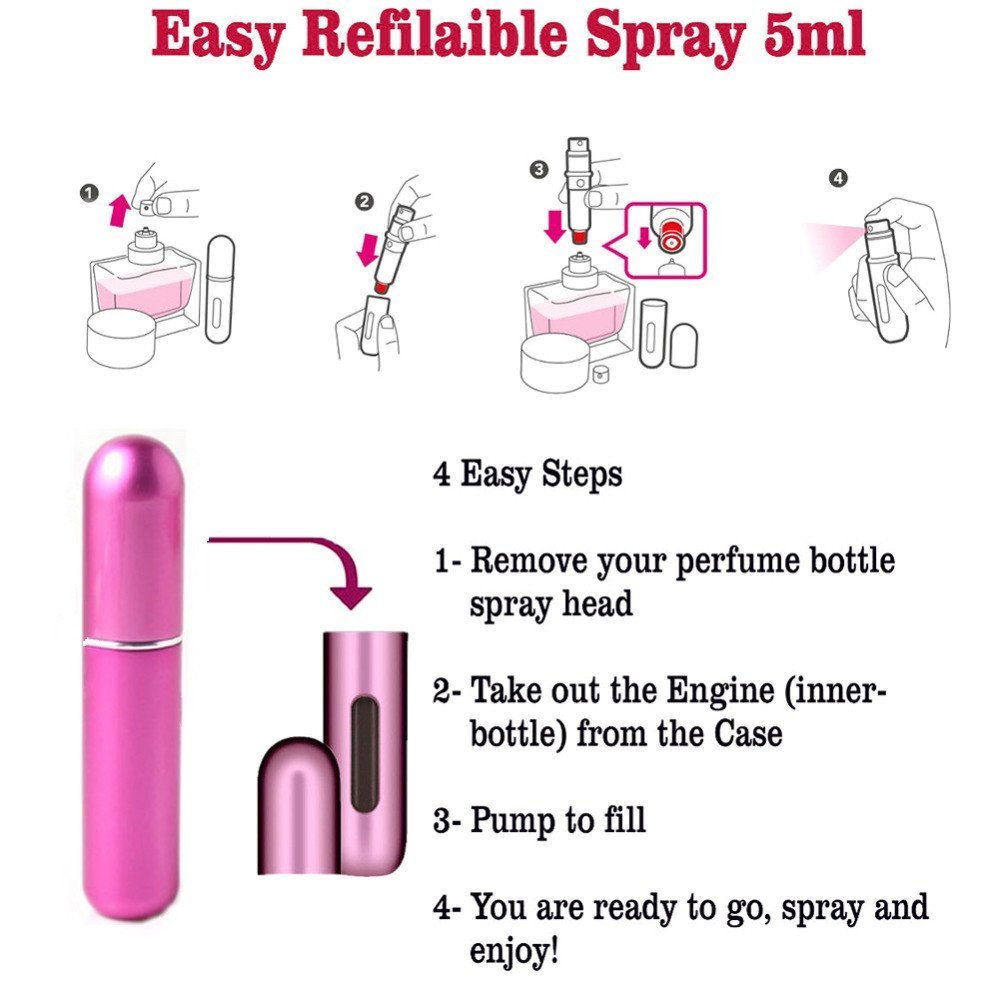 Refillable Perfume Bottle -Perfume Filler Bottle - 5ML Best for Traveling | Daraz.pk