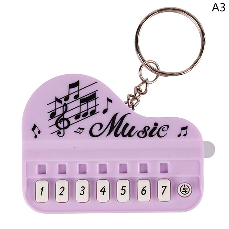 Portable Musical Instrument Toy Piano Keychain Mini Electronic Keyboard ...