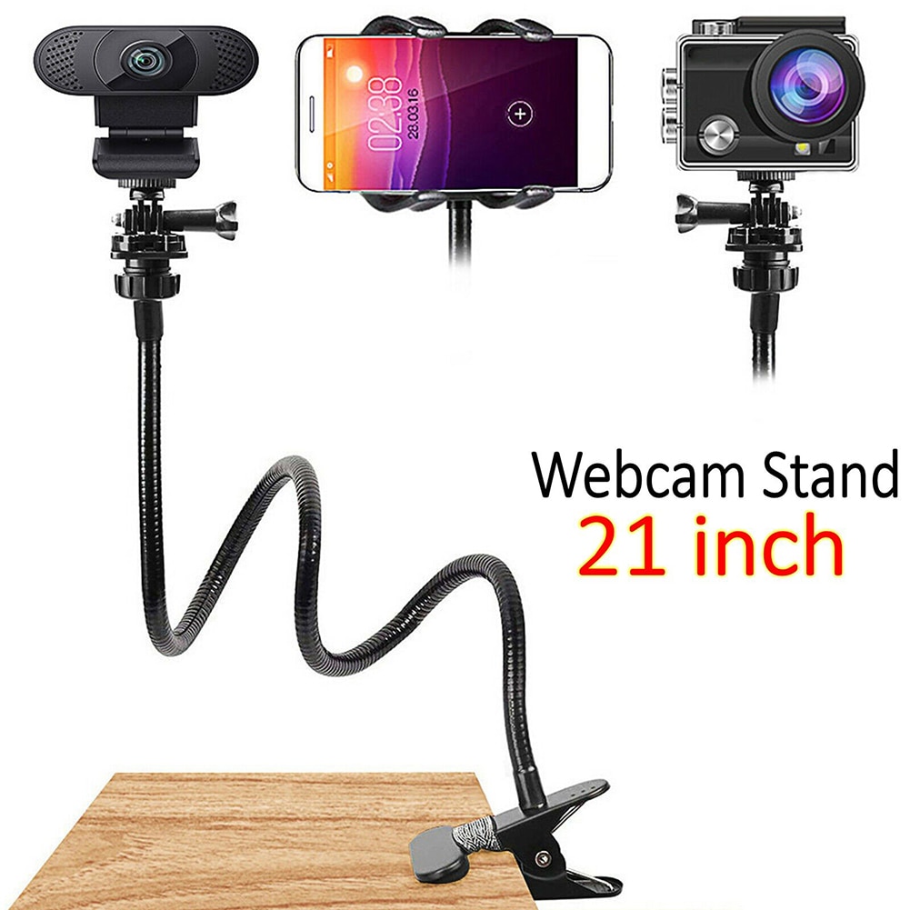 60cm Flexible Webcam Stand Camera Bracket 360° Adjustable Mobile Phone ...