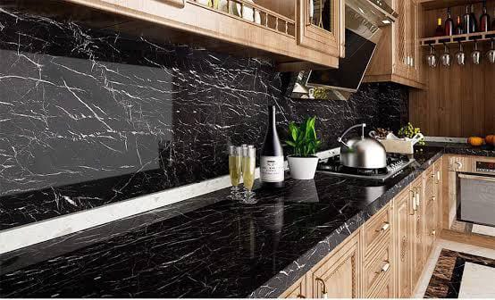 Marble sheets for kitchen 60cm*2m water proof wall paper sticker sheets ...
