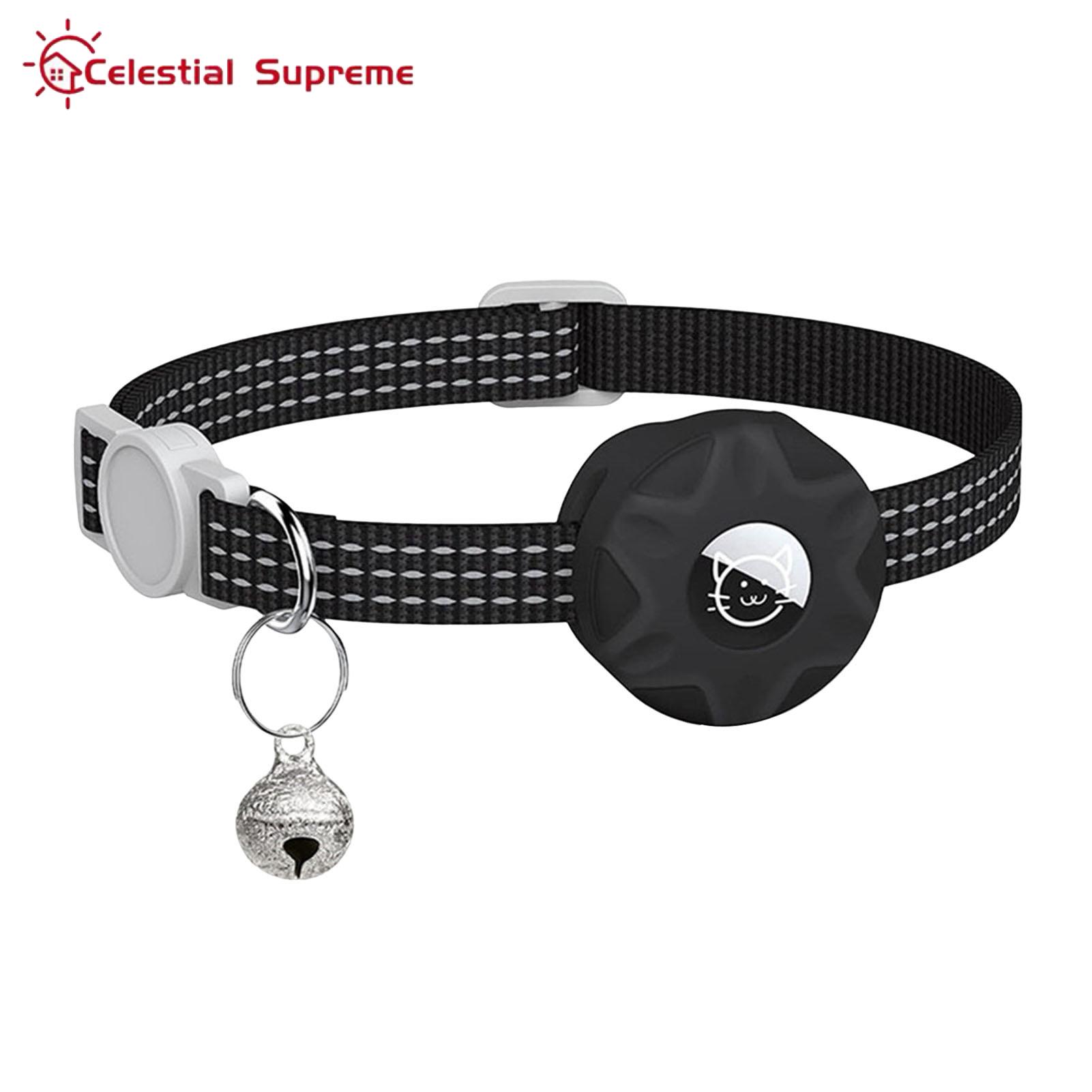 Adjustable Pet Collar Reflective Waterproof Cat Tracker Collar for Small Medium Large Cats ...