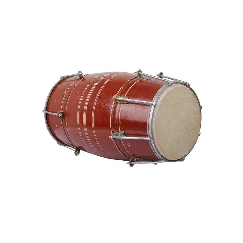 Wooden Dhol Dhol | Size 9 x 16 Inch | For Shadi Dholki, Maiyun , Mendhi ...
