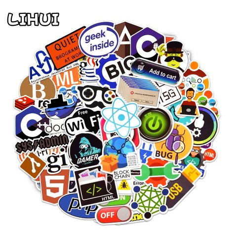 10/30/50 Programming Stickers Pack for Laptop Phone Fridge Guitar Car ...