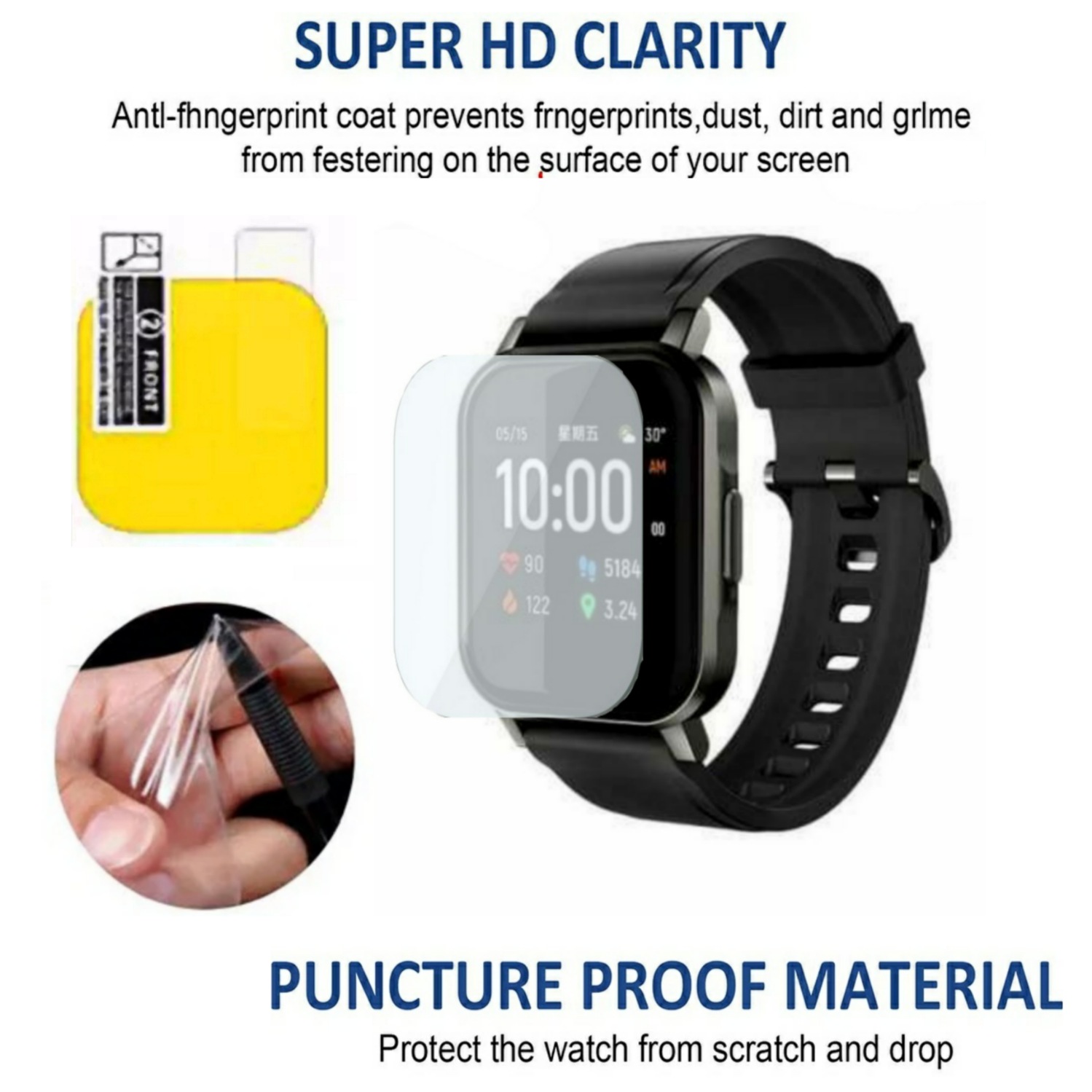 AceWa 1 Pcs Hydrogel Film Protector for Haylou Solar Series LS02 LS05 ...