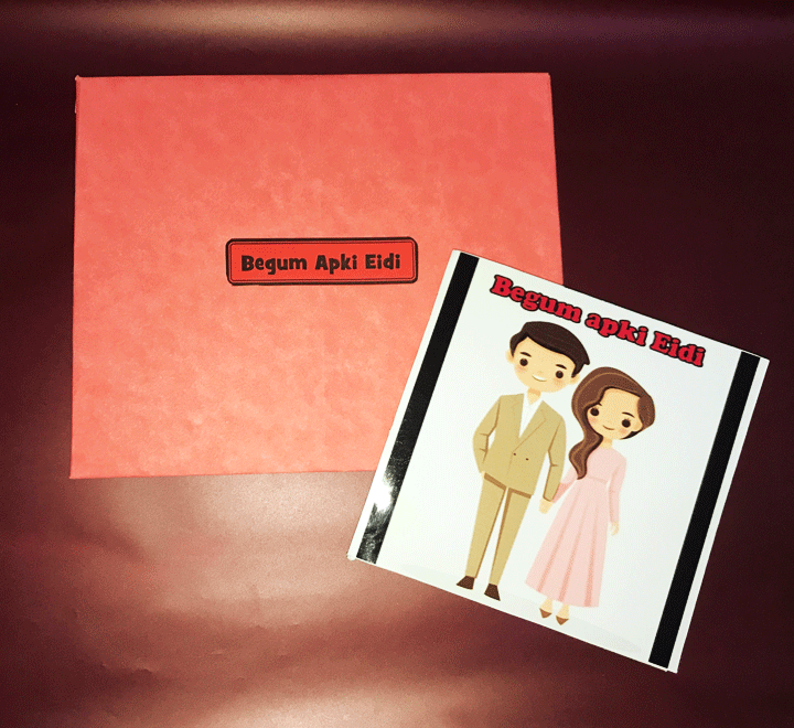 Eid Tuck Card for Wife Begum apki Eidi Mini Tuck Cards with colorful ...