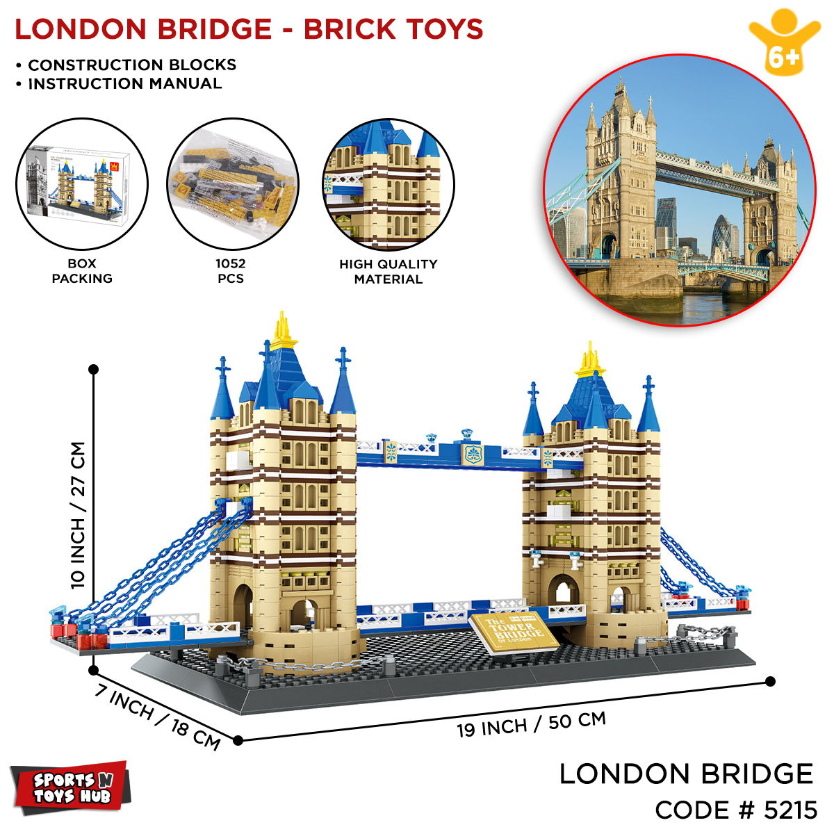 Tower Bridge Construction Building Blocks For Boys & Girls Wange 5215 ...