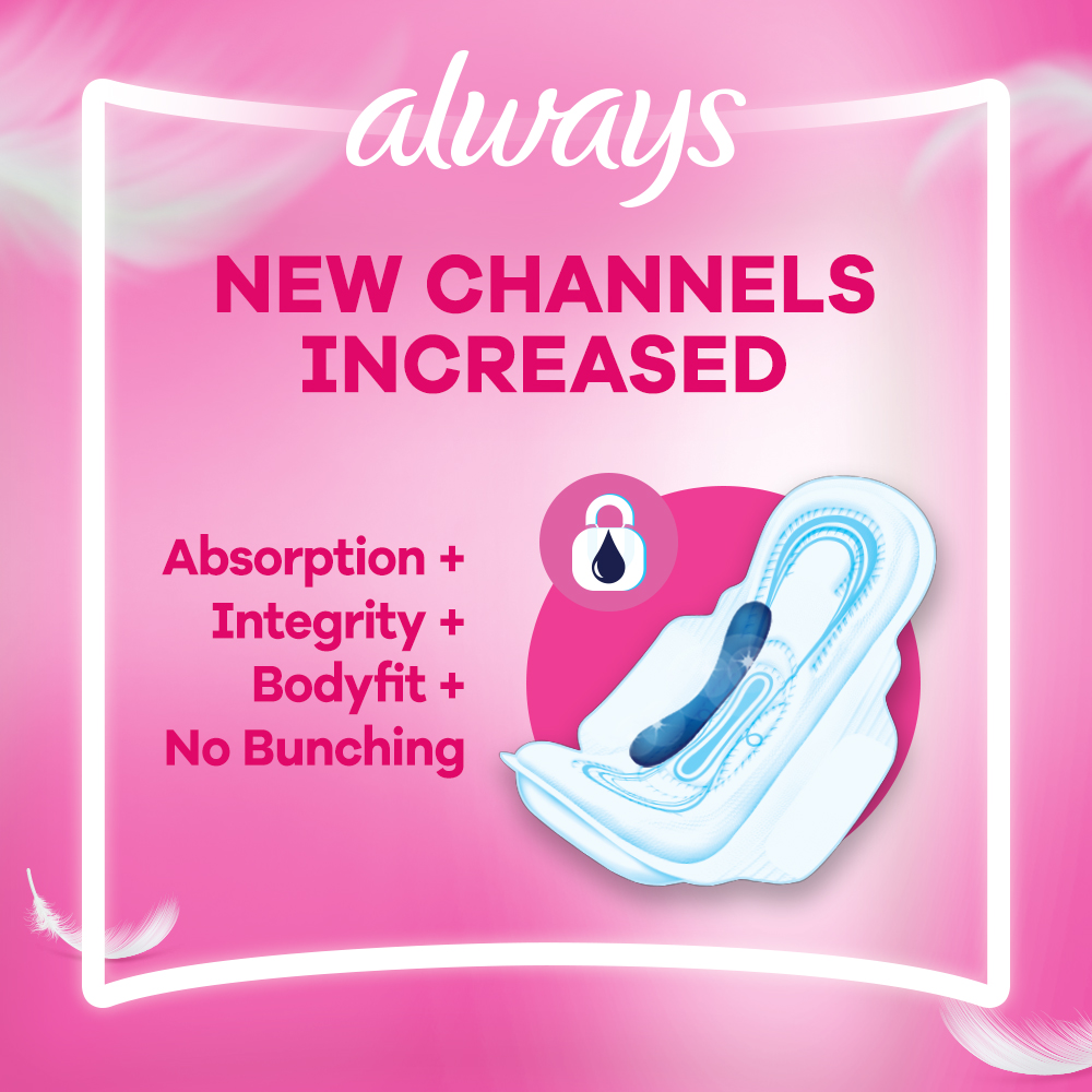 Always Feather Soft 2in1 Sanitary Pads Long Single 9 Count | Daraz.pk