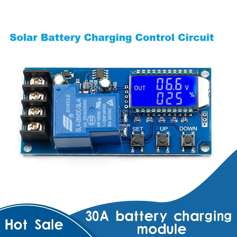DC 6-60V 30A Lead Acid Lithium Solar Battery Charge Controller ...