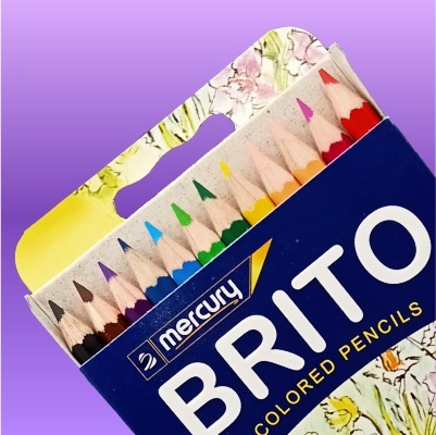 Mercury-Brito Colour Pencils-Small Size-Pack of 12 pcs | Daraz.pk