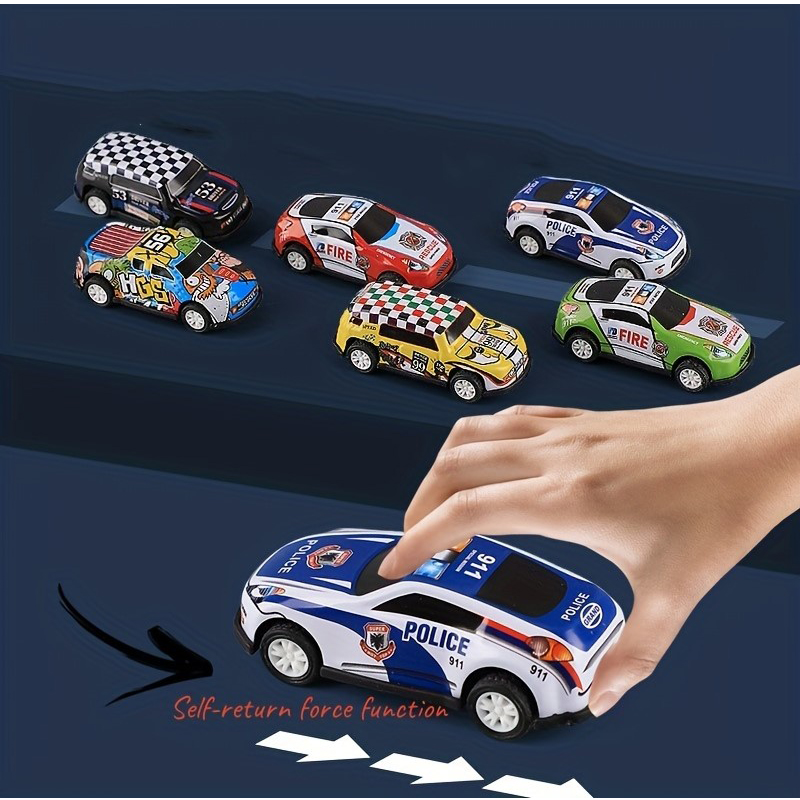 4 pcs - Pull Back Cars Toys Set,Friction Power Alloy Casting Car Mini ...