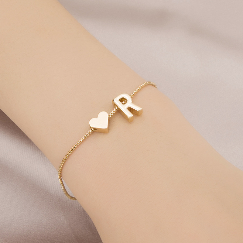 Simple Fashion Love Heart Bracelet For Women Personality Design 26 ...
