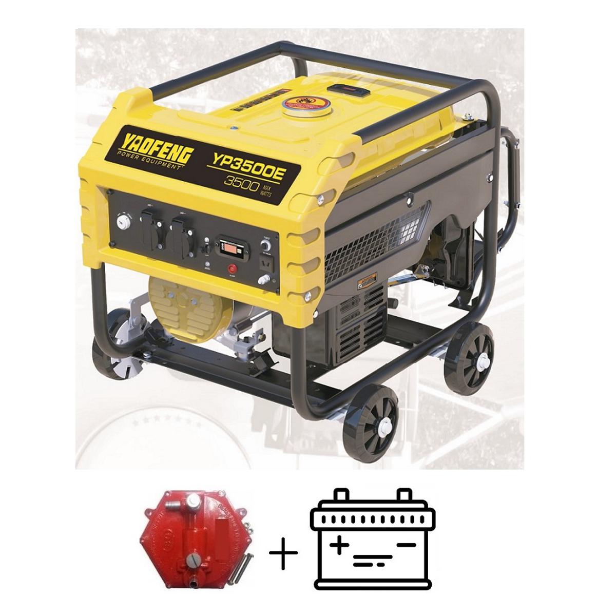 YAOFENG 3.5 KW Petrol n Gas Generator with Battery n Gas Kit n Wheels ...