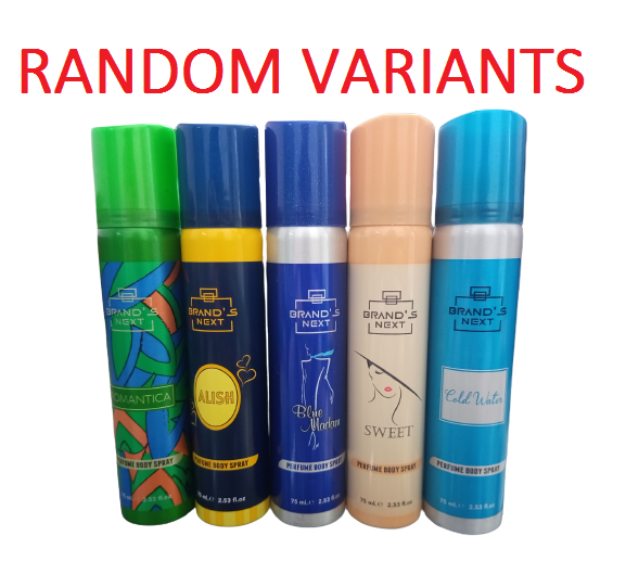 3 BodySpray For Women - 75ml each Random Variants. | Daraz.pk