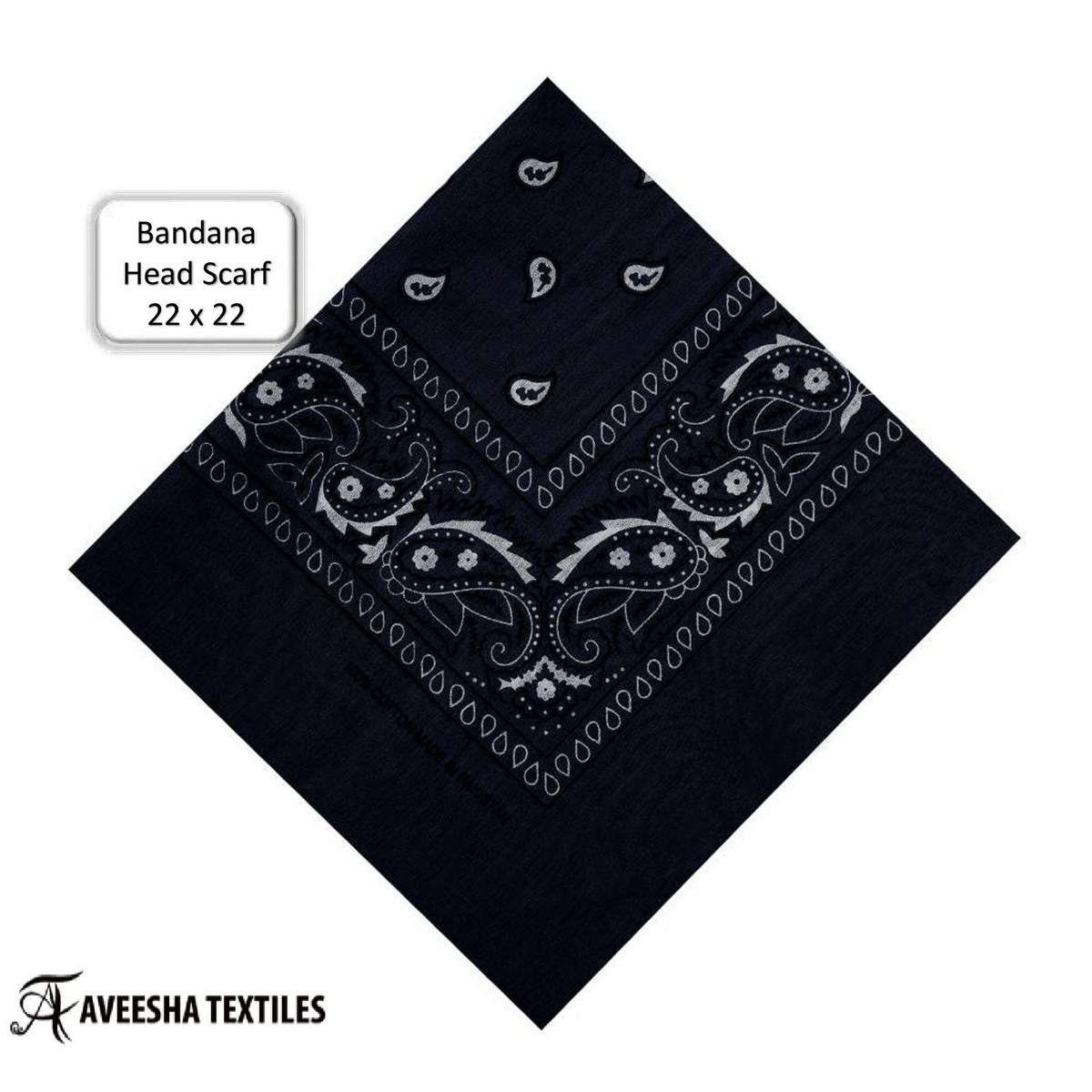 Aveesha Textiles Unisex Cotton Bandana for Men and Women – 22x22 ...