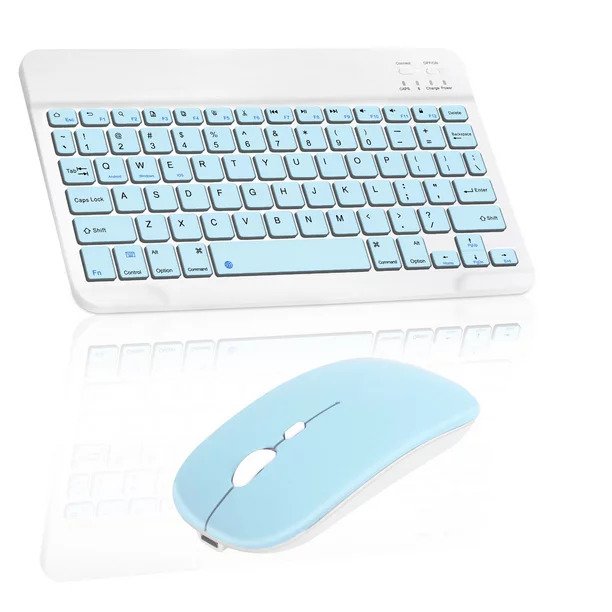 Ultra Slim Keyboard Mouse Combo, Wireless Bluetooth Keyboard Mouse ...
