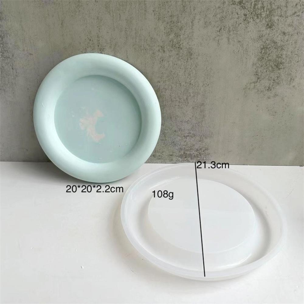 Concrete Tray Mold Cement Coaster Molds Plaster Plate Jewelry Display ...