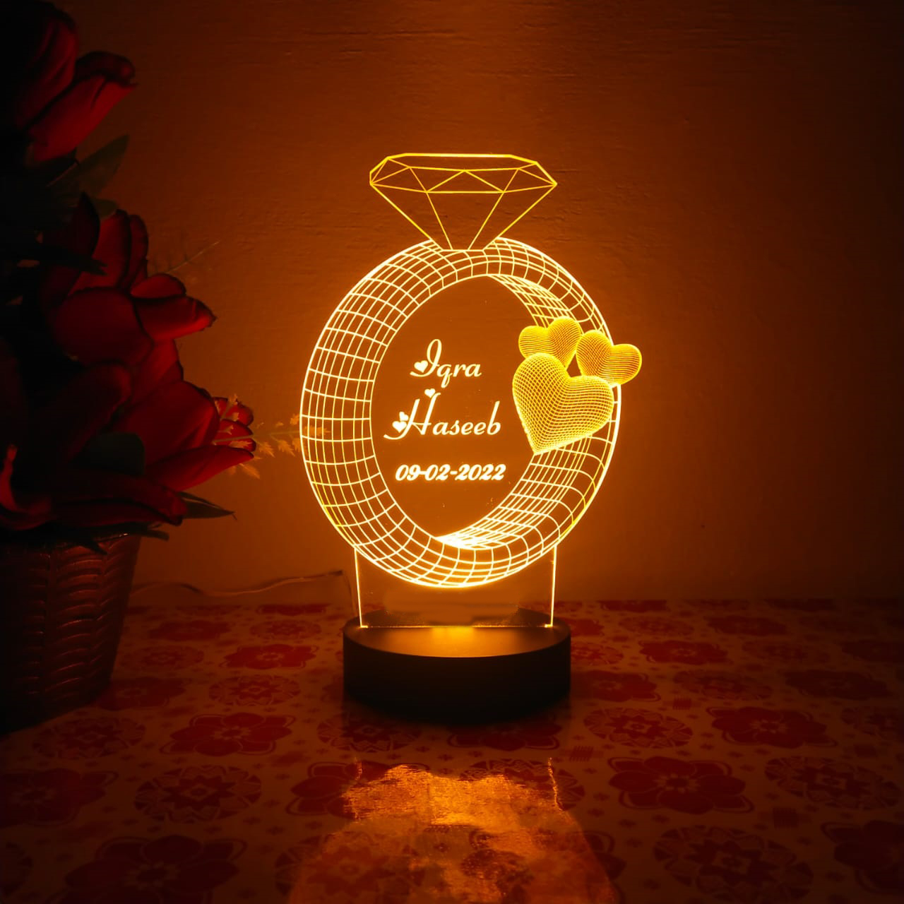 Customize 3d Ring illusion lamp, 3D Light Lamp, Night Lamp, Decoration ...