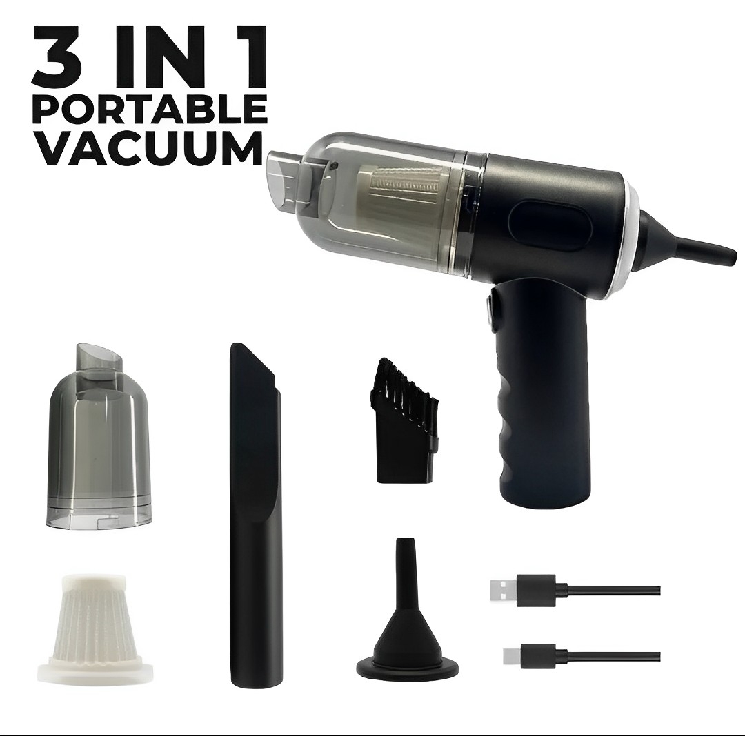 Mini Portable 3 In 1 Powerful Cordless Vacumm Cleaner Duster Blower Air ...