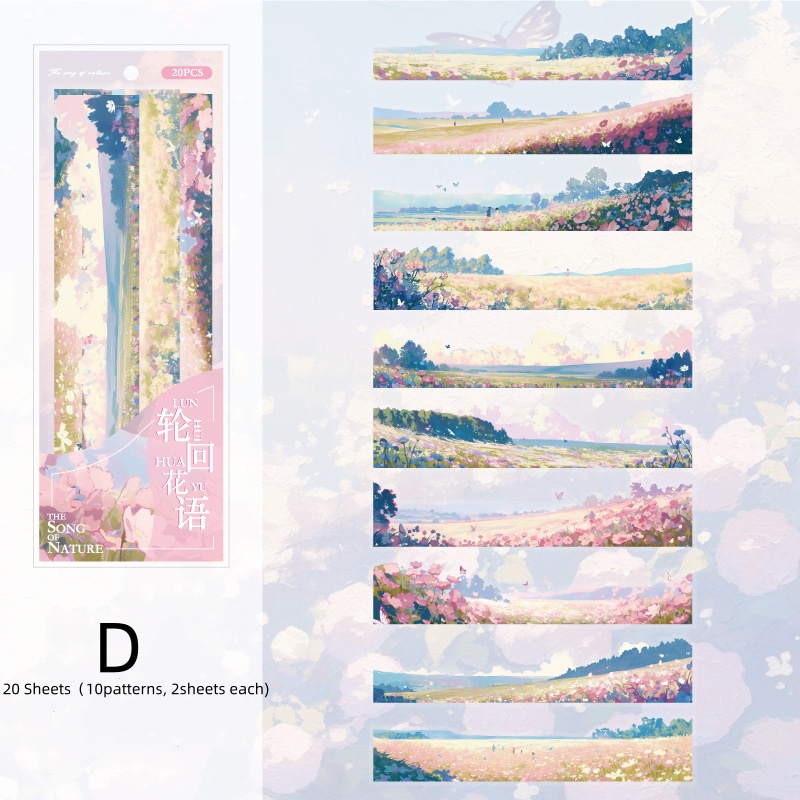 Panda Online 20PCS Songs Of Nature Series PET Waterproof Stickers ...