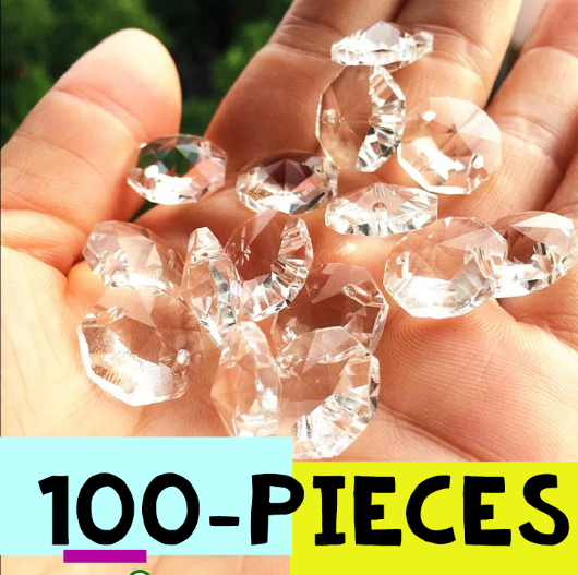 14mm Octagonal Crystal Glass Prisms: Elegant Beads for DIY Light Lamp ...