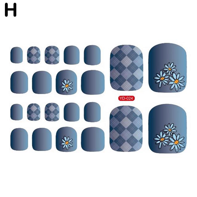 Fashion Foot Stickers Toenail Art Nail Stickers Flower Feet Pattern ...