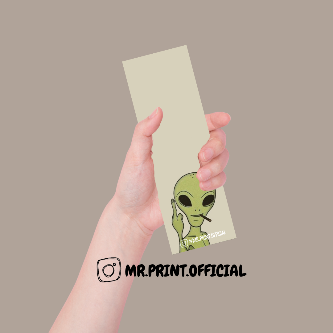 Unique Alien Cartoon Bookmark | Fun Book Lover Gift | Mr. Print | Daraz.pk