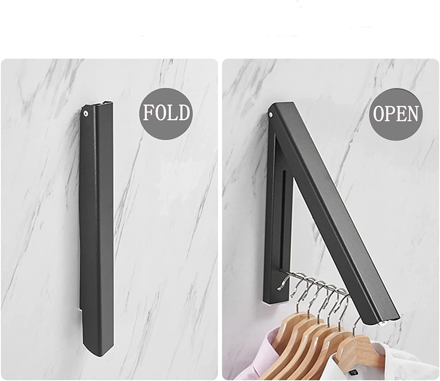 Folding Hidden Wall-mount Hanger Type Multifunctional Cloth Hanger 1Pcs ...