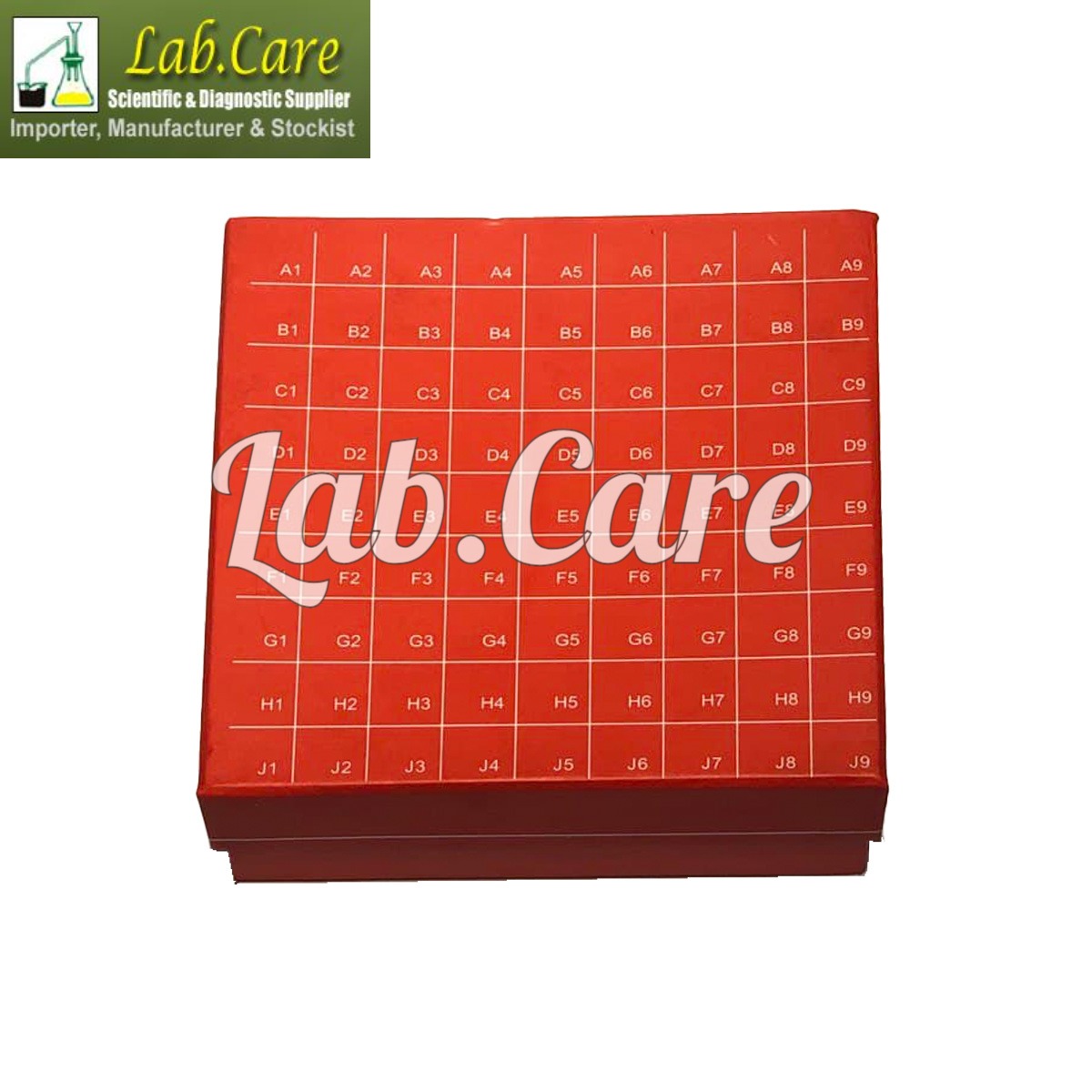 Cryovial Box (Made by Card) Water Proof 81 Well- Cardboard Cryovial Box ...