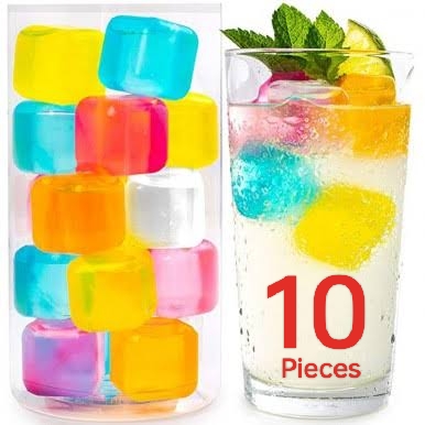 Reusable Ice Cube - Refreezable Reusable Ice Cubes for Drinks, Plastic ...