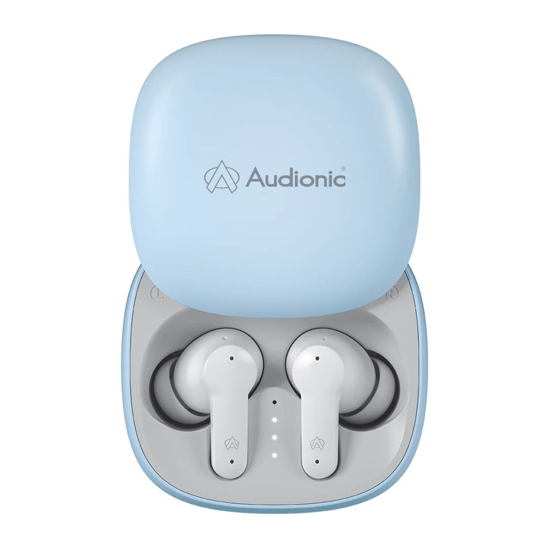 Audionic® Airbud 550 Quad MIC ENC Earbuds, Gaming Mode, IPx4 Water ...
