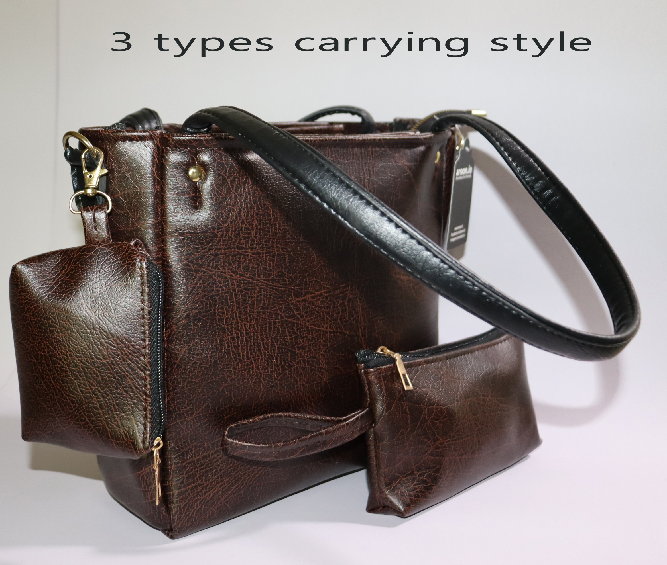 Hobo Tote Bag Branded Faux Leather - AROON | Daraz.pk