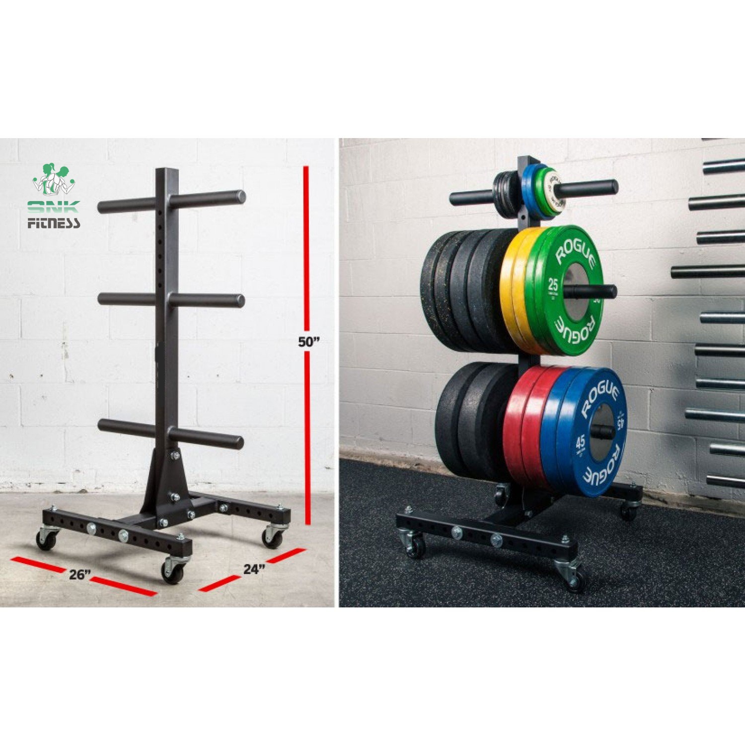 Heavy Duty Weight Plate Rack Weight Stand With Wheels | Daraz.pk