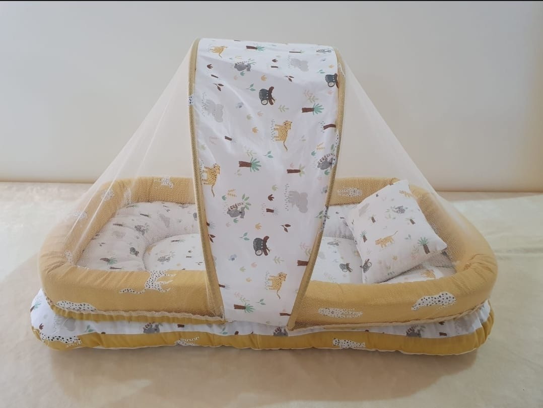 GP Baby Bed with Mosquito net and 1 pillow, Comfortable New born Baby ...