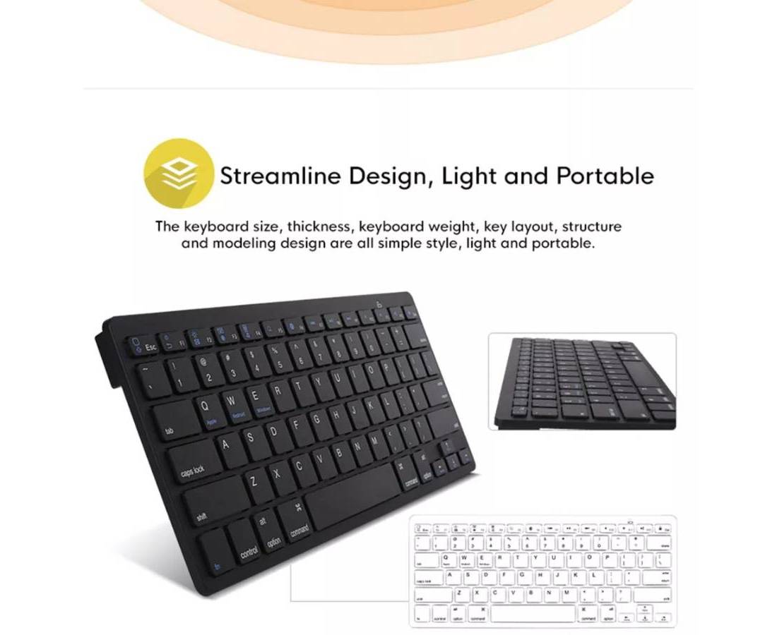 X5 WIRELESS BLUETOOTH KEYBOARD ULTRA-THIN MINI SILENT OFFICE KEYBOARD ...