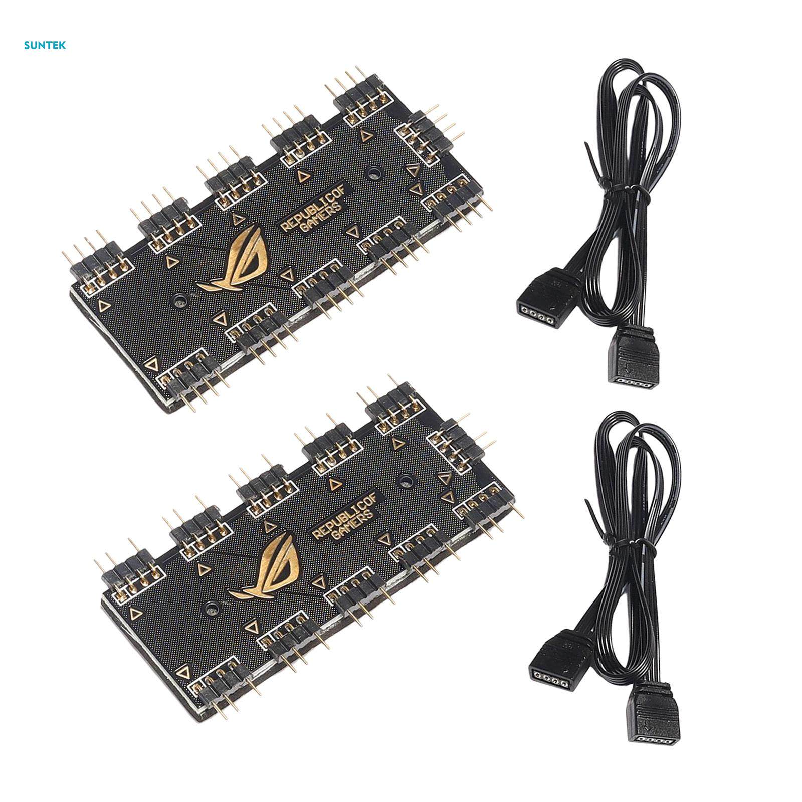 Computer Fan RGB Hub Computer RGB Hub RGB LED Splitter Hub for Computer ...