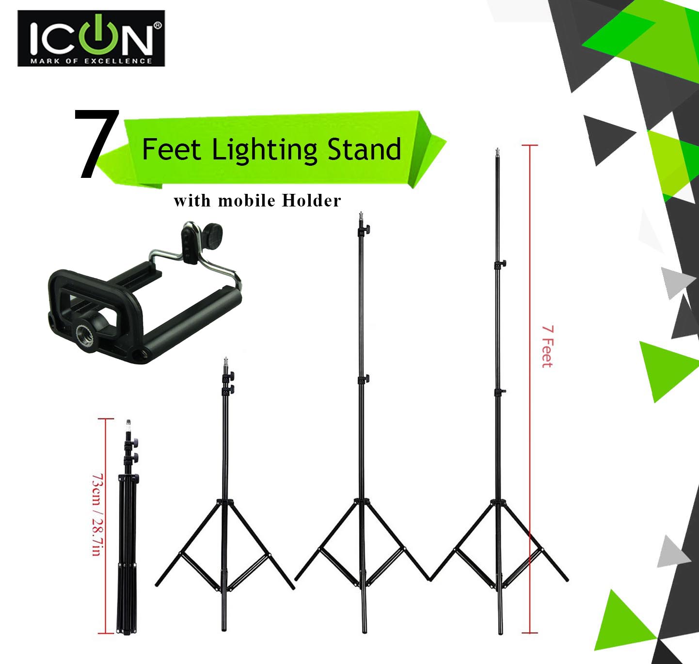 7 Feet Foot Tripod Aluminum Light Stand Used with Reflectors, Soft ...