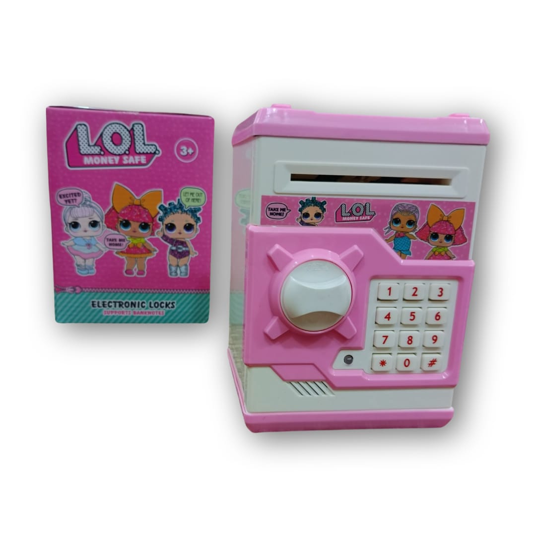Lol ATM Cash Money Box With Pad Lock, Kids ATM Cash Collecting Safe Box ...