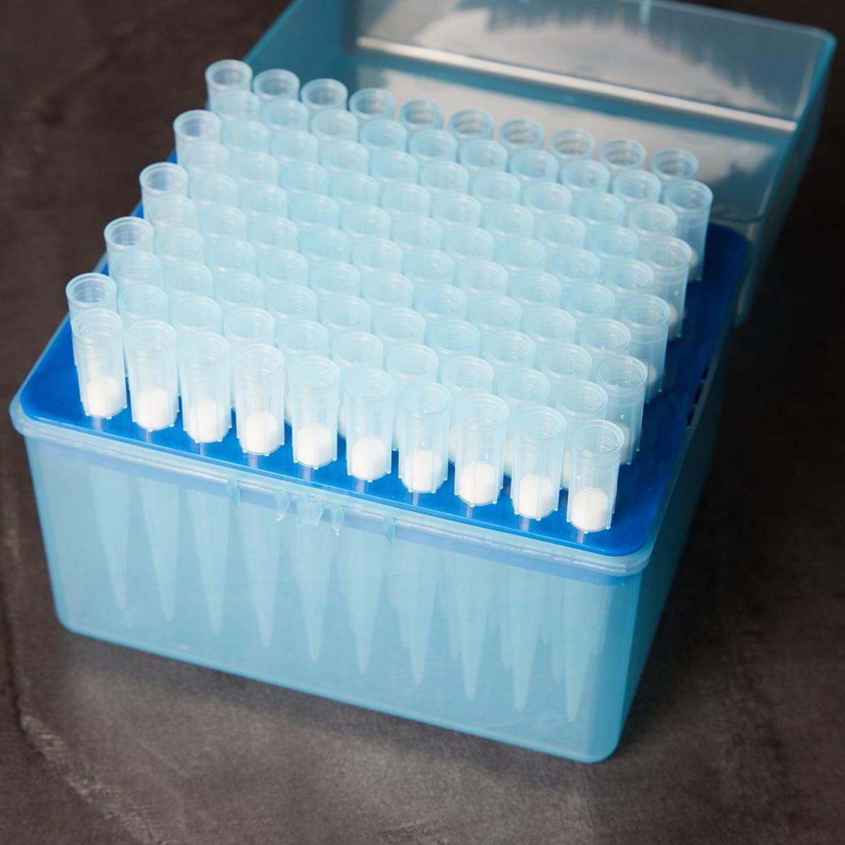 [96 Pcs] Blue Filter Tips Box 1000ul Sterilize RNase DNase Free Pack of ...