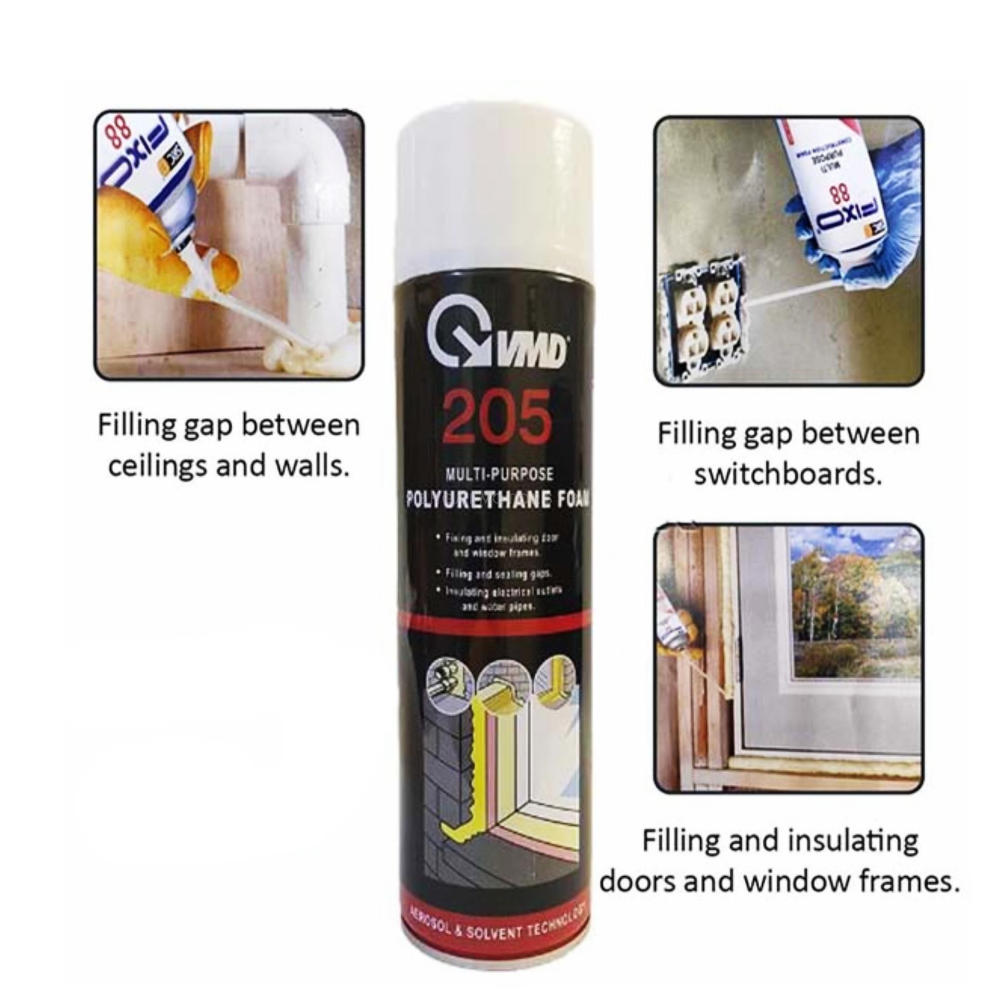 VMD 205 Multi-purpose Polyurethane Foam Spray, PU Foam Crack filler ...