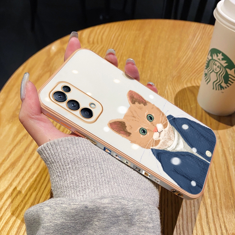 dienya For OPPO Reno 5 5G Case Thin Side Edge Square New Design Phone ...