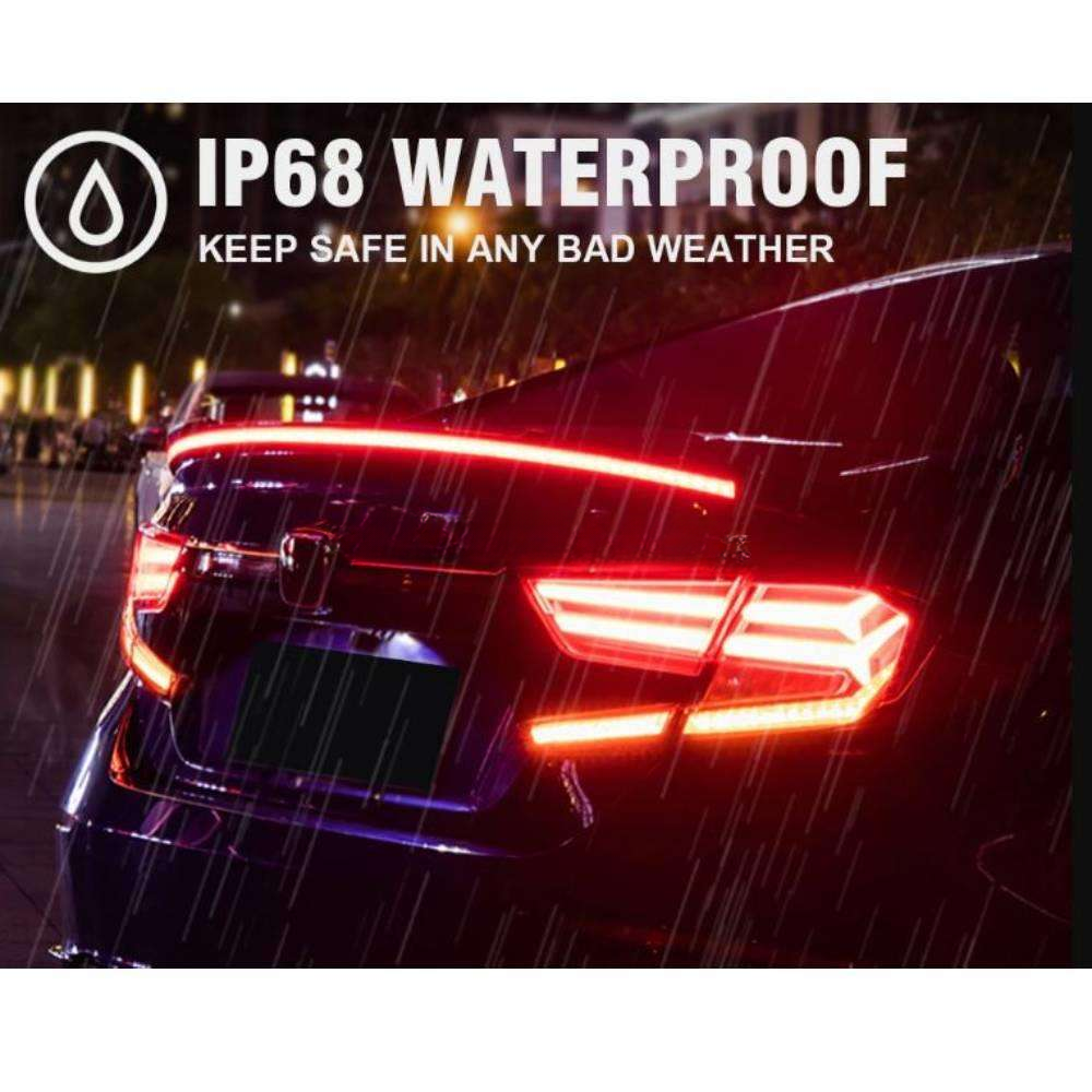 LED Spoiler Rear Spoiler Carbon Fiber Lip Kit Universal | Daraz.pk