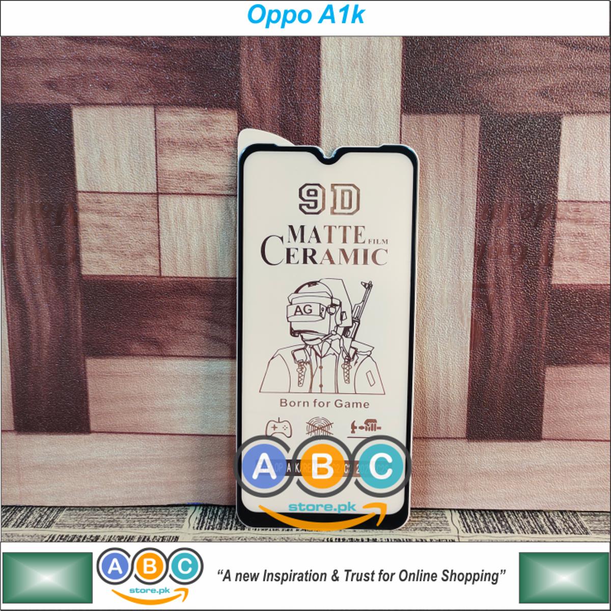 Oppo A1k Ceramic Matte Unbreakable Antishock Hybrid 9d Screen 5496