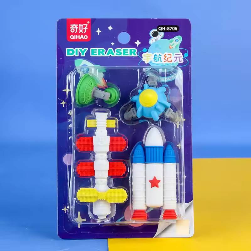 Colourful Minds 3D Astronaut Erasers for Kids – Fun Puzzle Erasers for ...