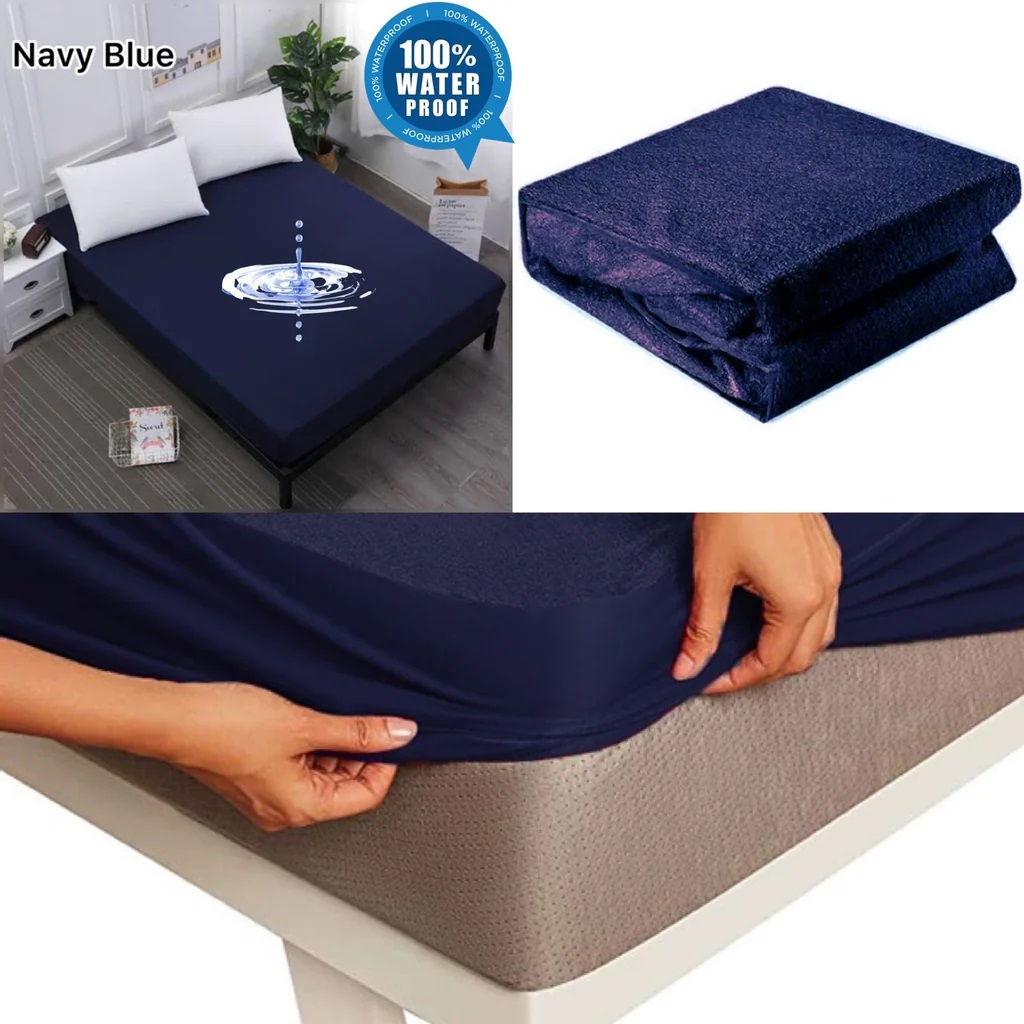 100% Waterproof Mattress Cover In Fitted Sheet Style For King or Double ...