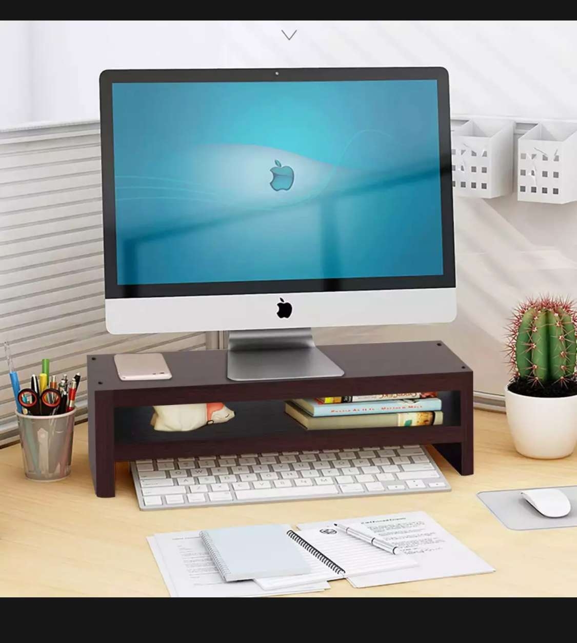 Monitor Stand Riser Desktop Storage Organizer Stans For PC Laptop ...