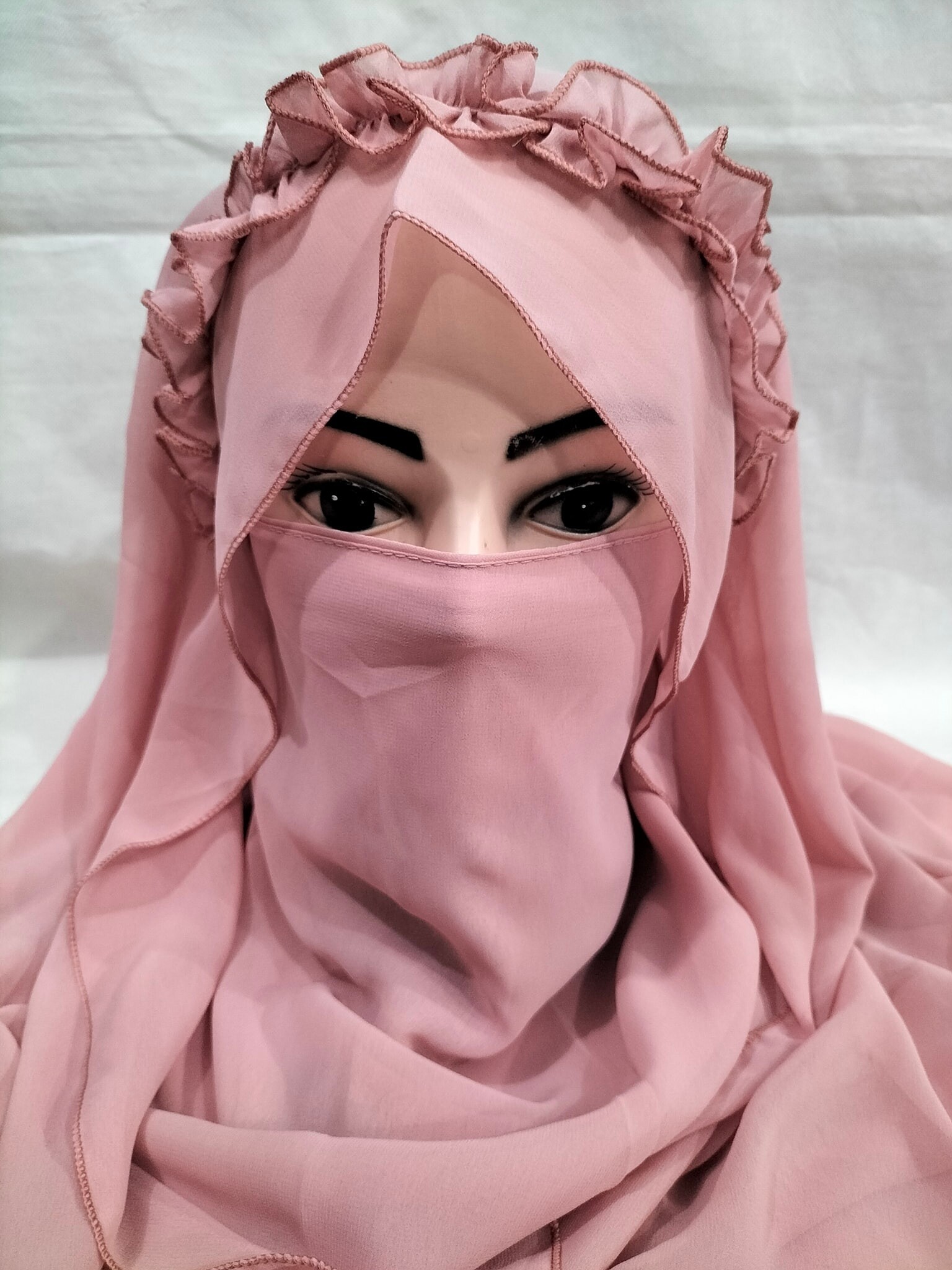 Crown Ready to Wear Hijab With Niqab Princess Hijab | Daraz.pk